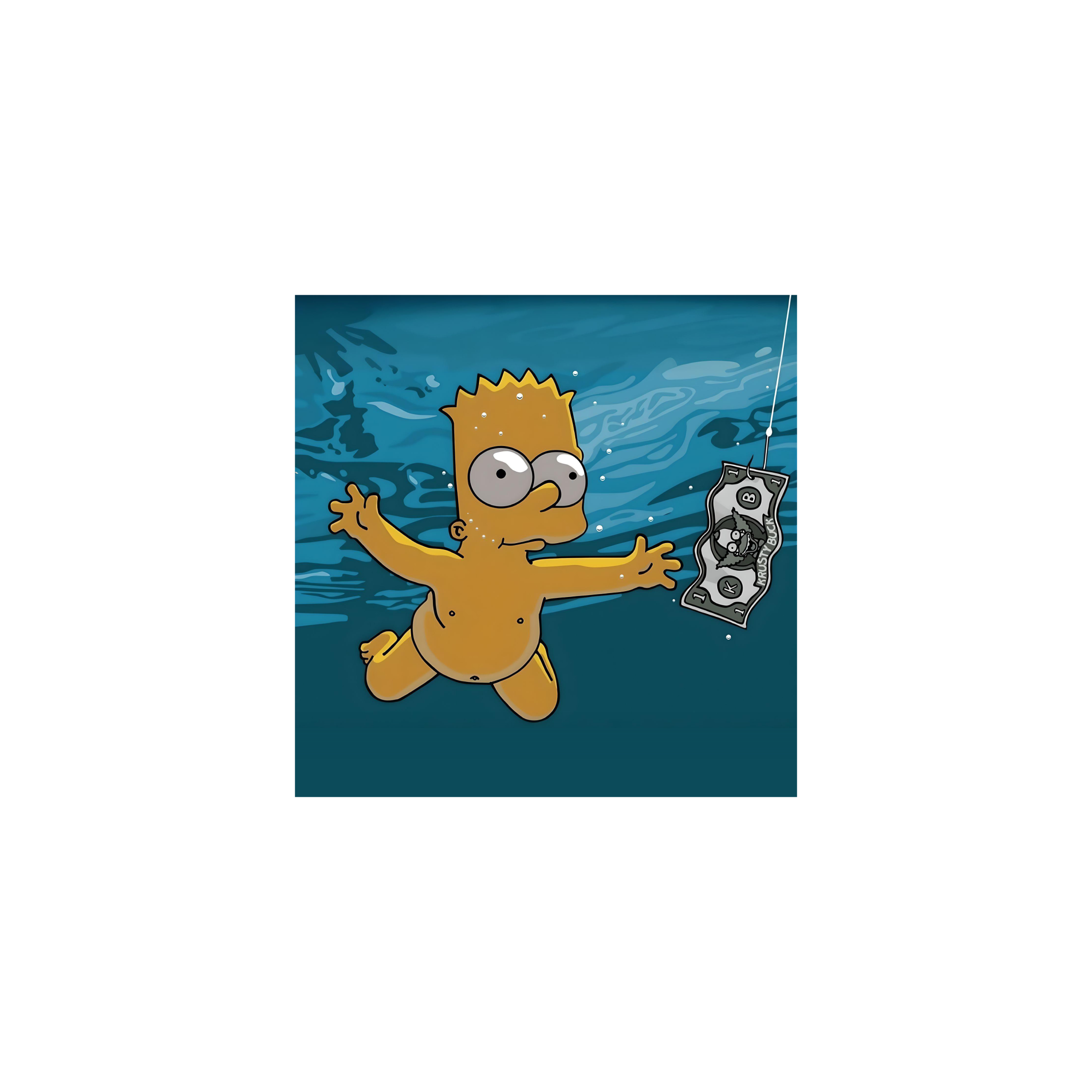 Mousepad Bart Simpson Nirvana 25x25 Classic | PERSONALIZADO – MgMGamers