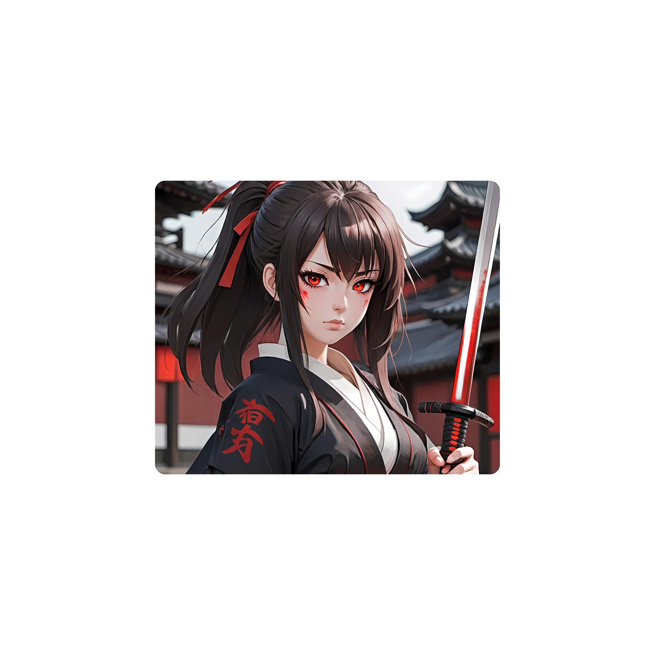 Mousepad waifu samurai 49x42 Classic | PERSONALIZADO – MgMGamers